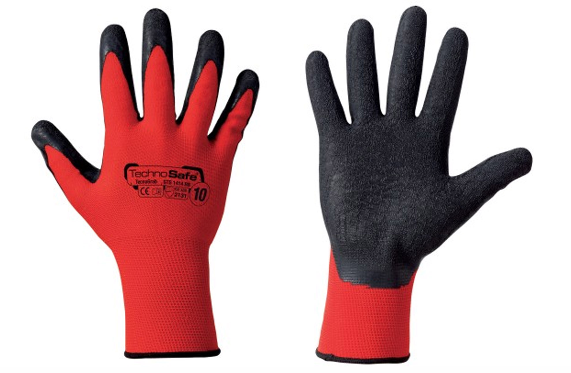 Guanto DPI spalmato in lattice senza cuciture